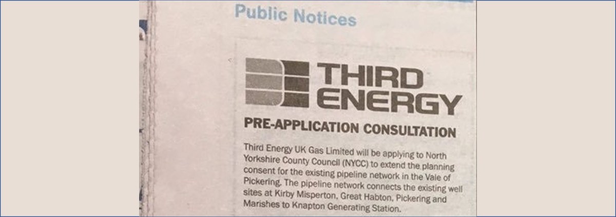 Third Energy seeks to extend consent for gas pipeline – campaigners ...