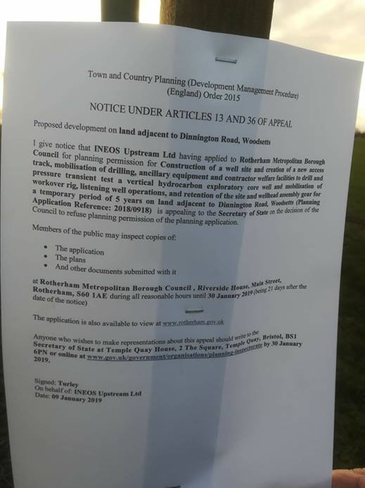 Ineos appeals over Woodsetts shale gas refusal – DRILL OR DROP?